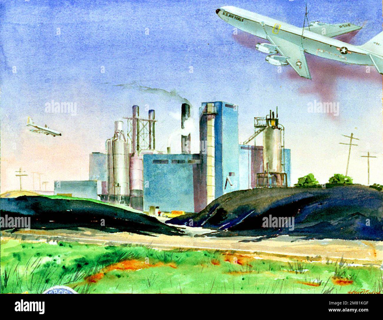 Artwork: "Power Plant & EC-135's/Grissom Air Force Base, Indiana ...