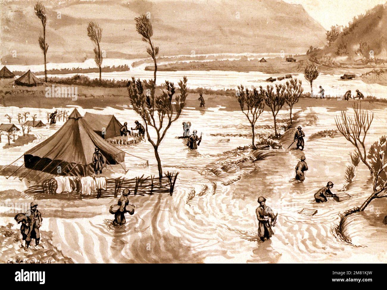 Artwork: "Irate Idice", Italy, wash, 10-1/4"x 13". Artist: William V ...