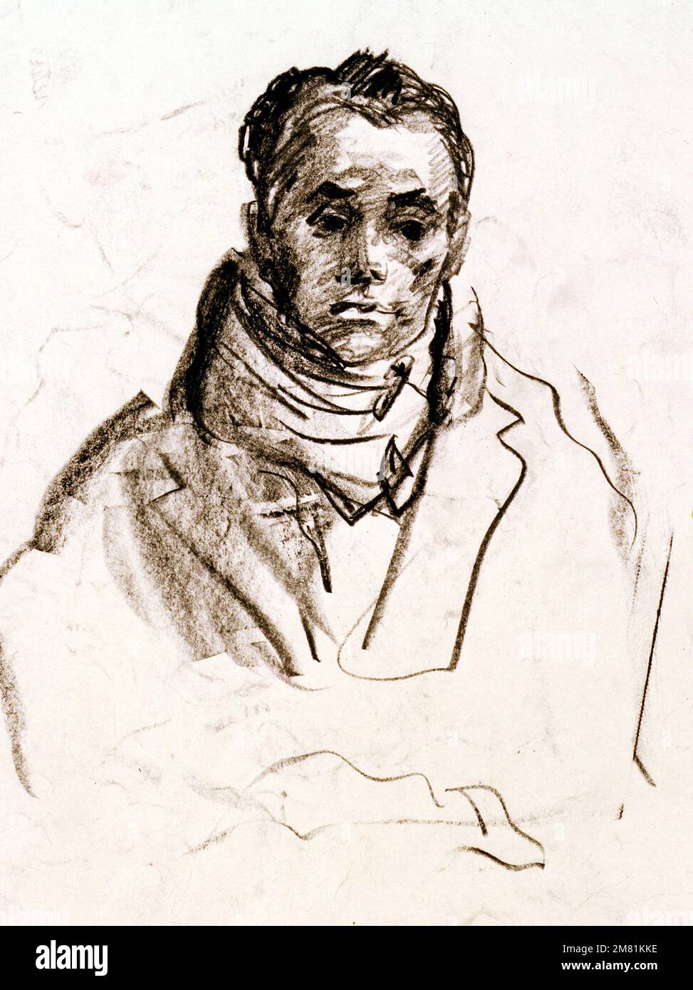 Artwork: "Human Interest Study of a Wounded Soldier", crayon, 12"x 9 ...