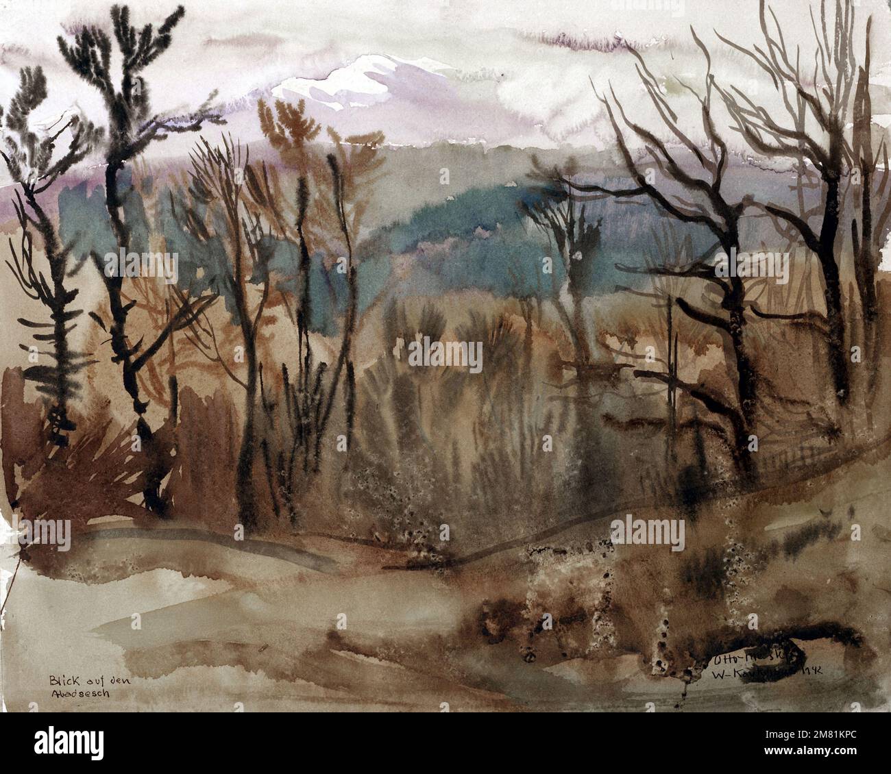 Artwork: "Mountain Scene, West Caucasus" 1942. Artist: Otto Meister ...