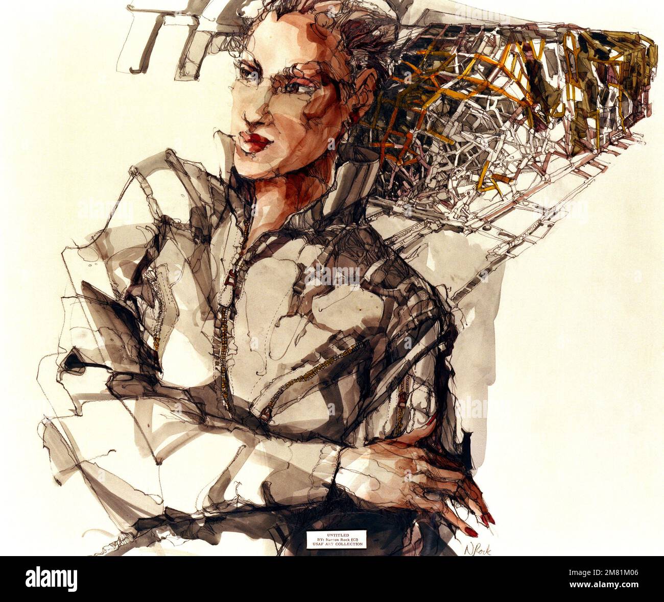 Artwork: "Untitled" Artist: Norton Rock, USAF Art Collection. Country ...
