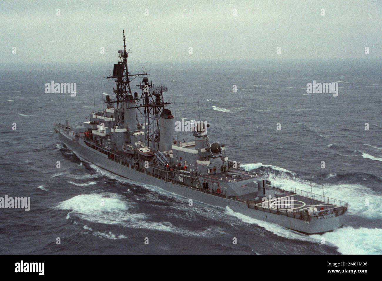 A port quarter view of the guided missile destroyer USS WILLIAM B ...