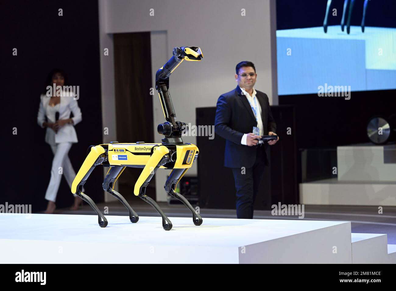 GREATER NOIDA, INDIA - JANUARY 11: Boston Dynamics’ popular robot Spot ...