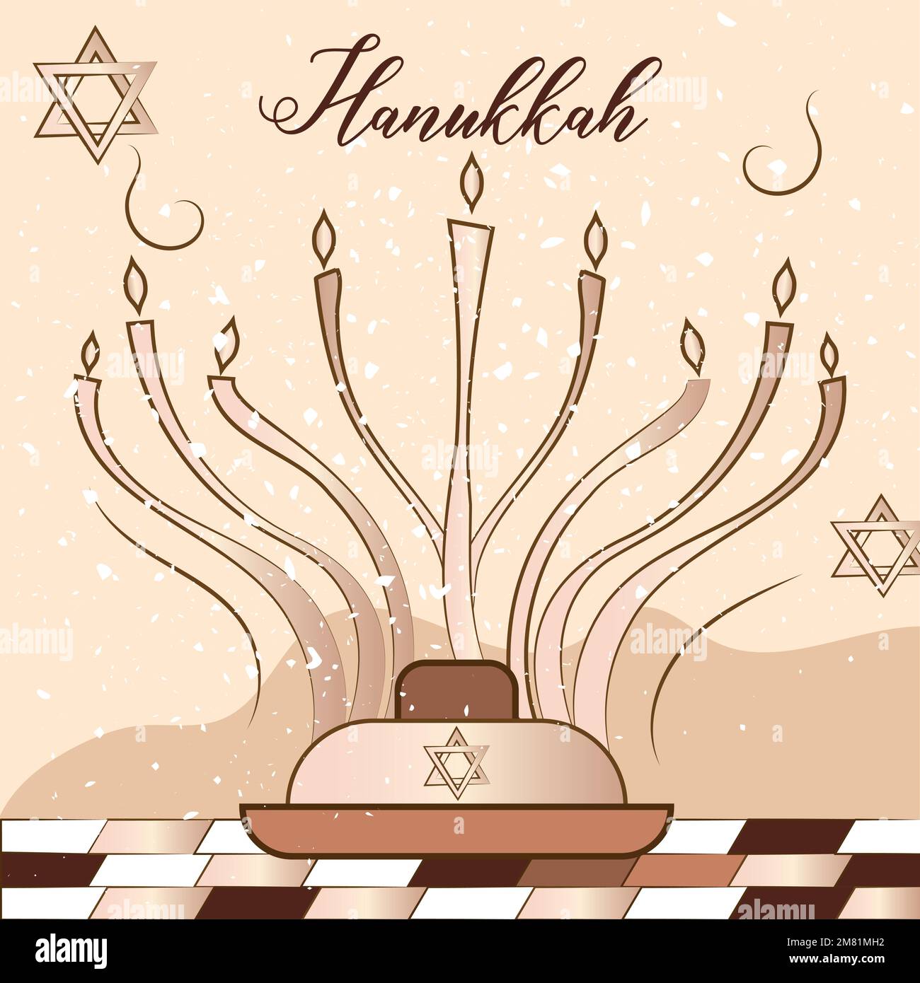 Isolated jewish candlestick menorah Hannukah concept Vector Stock ...