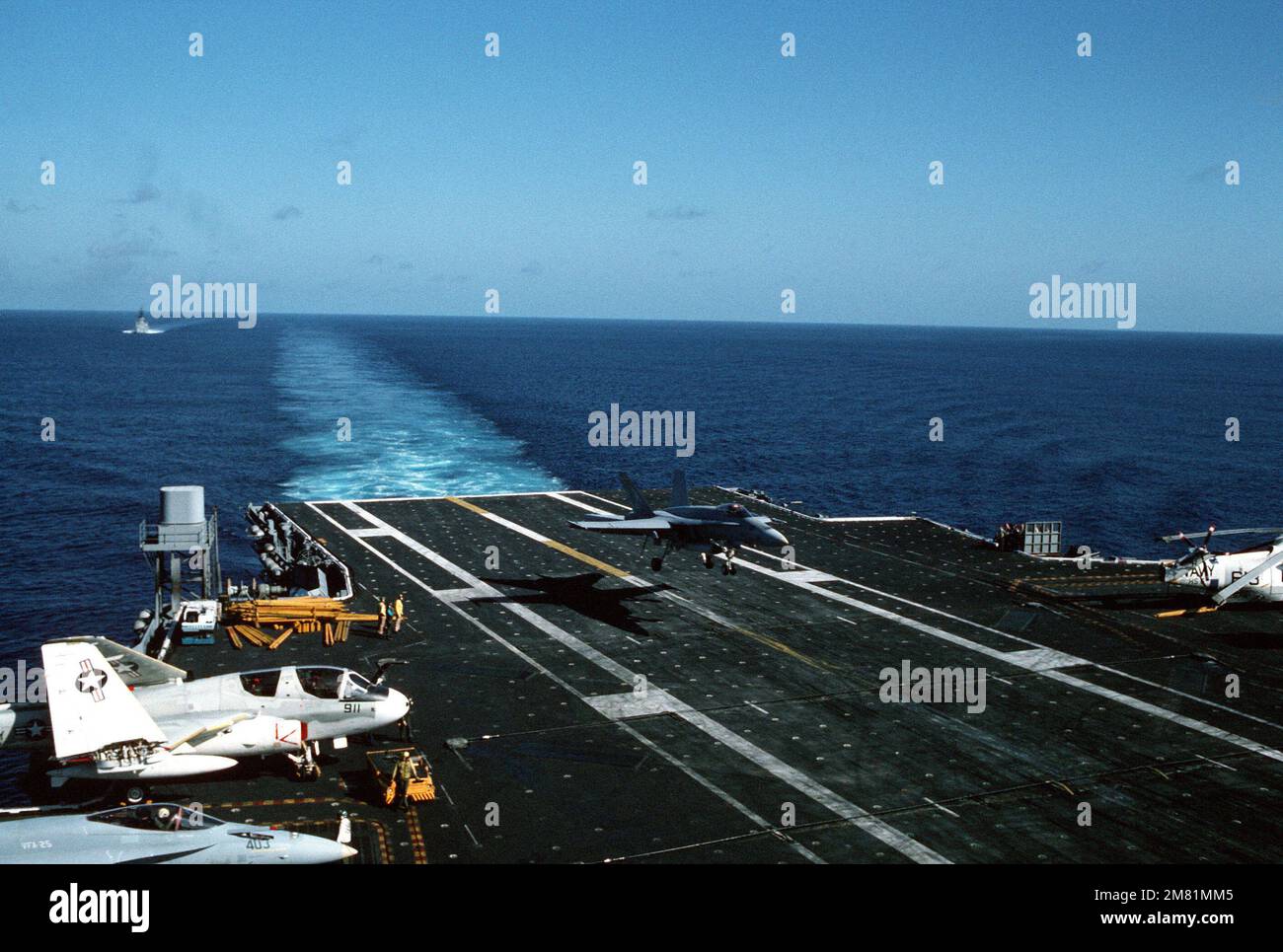 DN-ST-85-02895. Base: USS Enterprise (CVN 65) Country: Pacific Ocean ...