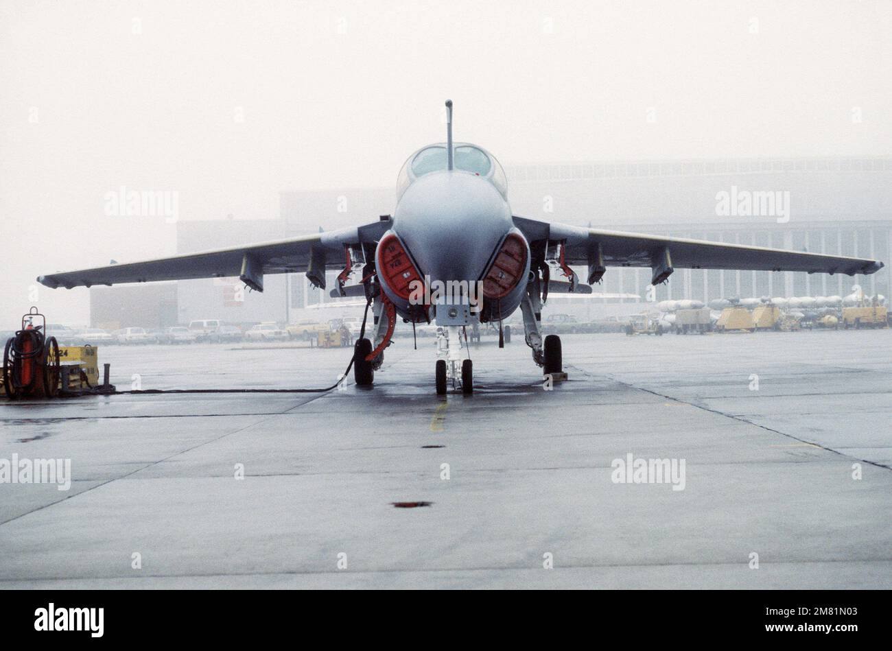 A front view of an A-6 Intruder aircraft from the Marine All-Weather ...
