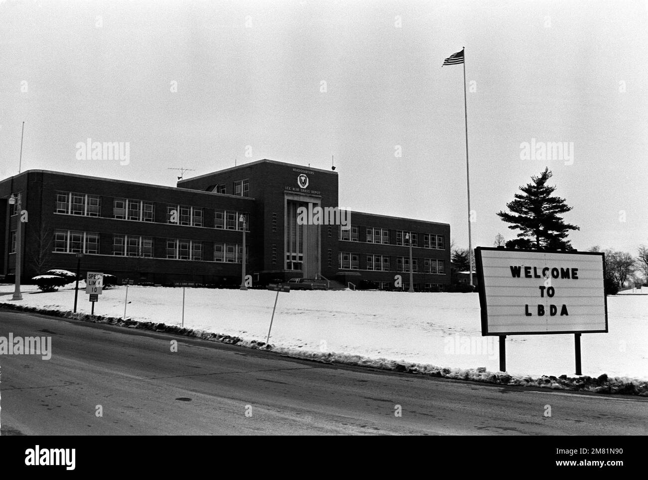An exterior view of the Headquarters/Administration building of the ...