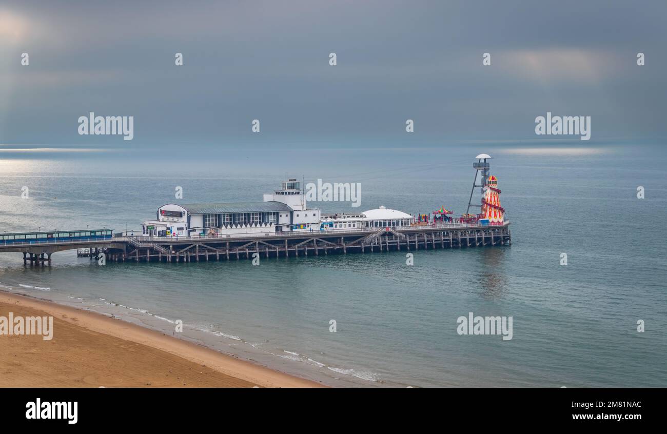 View of Bournemouth beach and Pier in Bournemouth Dorset UK during ...