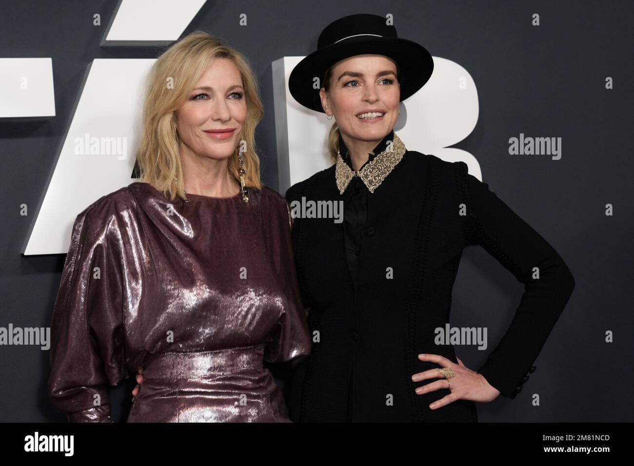 Cate Blanchett, left and Nina Hoss pose for photographers upon arrival ...