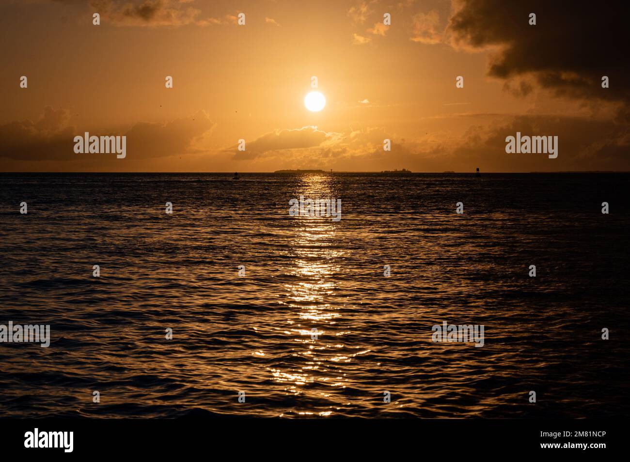 Sunset scene at Florida Keys Stock Photo - Alamy