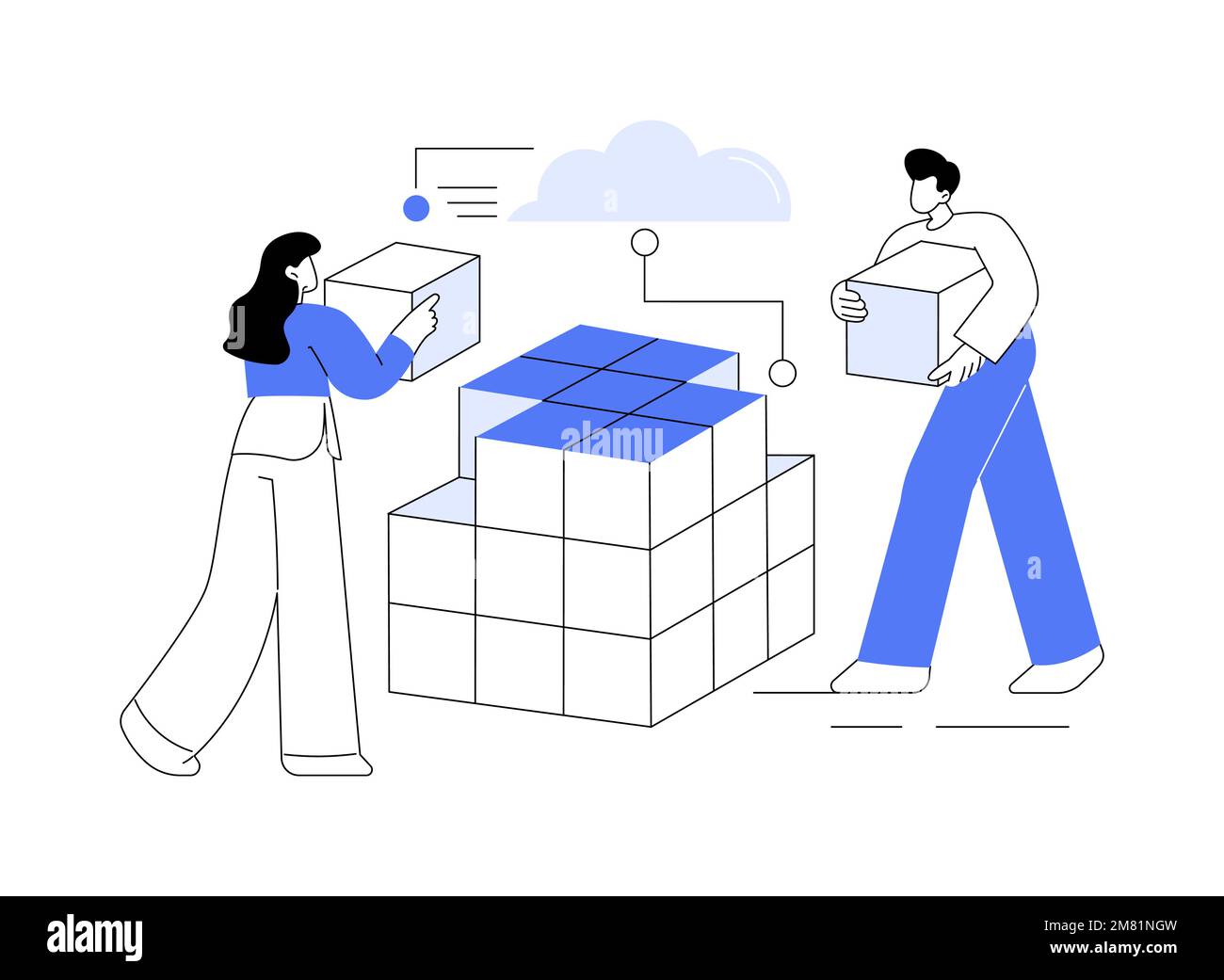 Big Data Storage Abstract Concept Vector Illustration Stock Vector