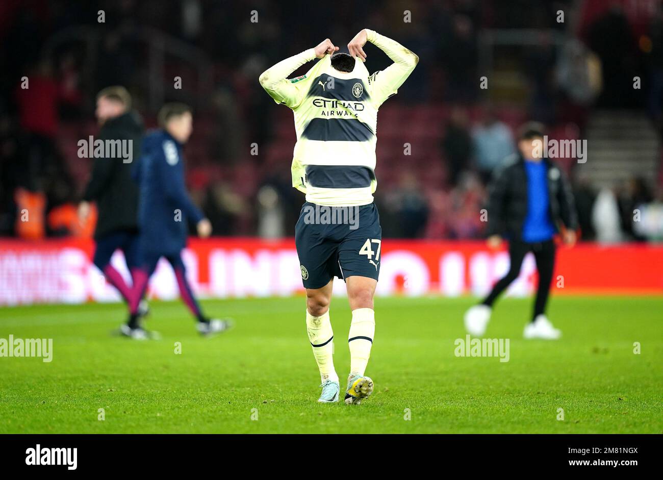 Manchester City's Phil Foden looks dejected after the final whistle in ...