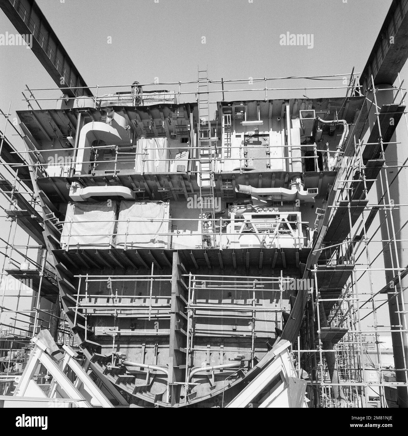 An interior view of the air conditioning room on the guided missile ...