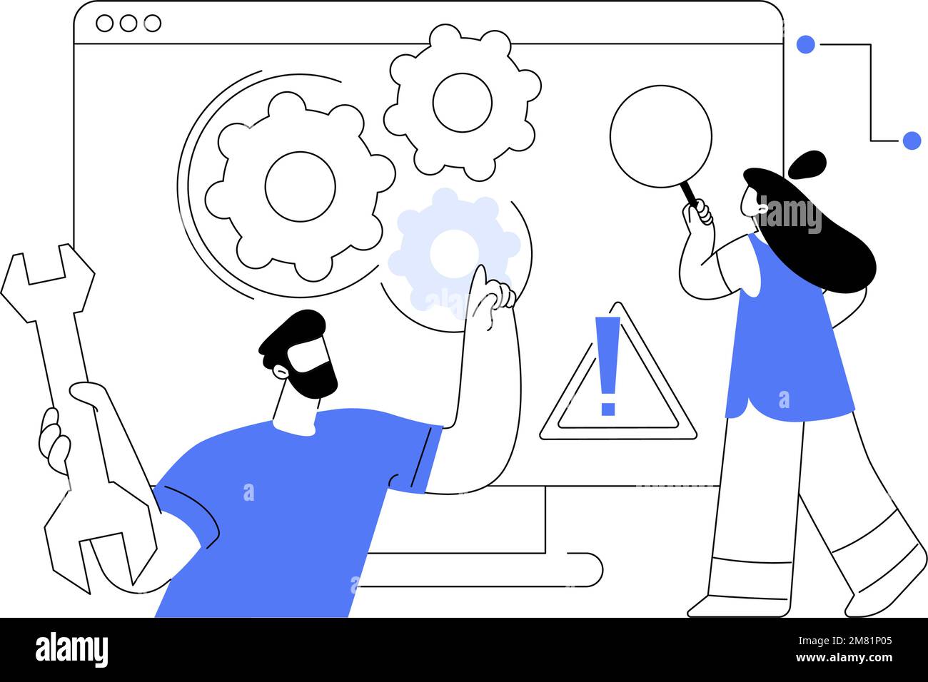 Computer troubleshooting abstract concept vector illustration Stock ... Computer troubleshooting abstract concept vector illustration Stock ...