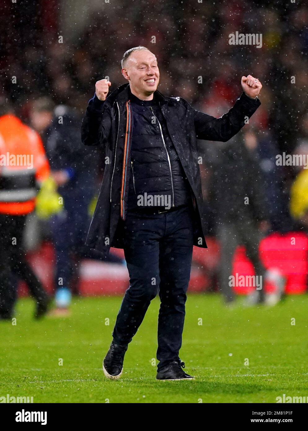 Nottingham Forest manager Steve Cooper celebrates after the Carabao Cup ...