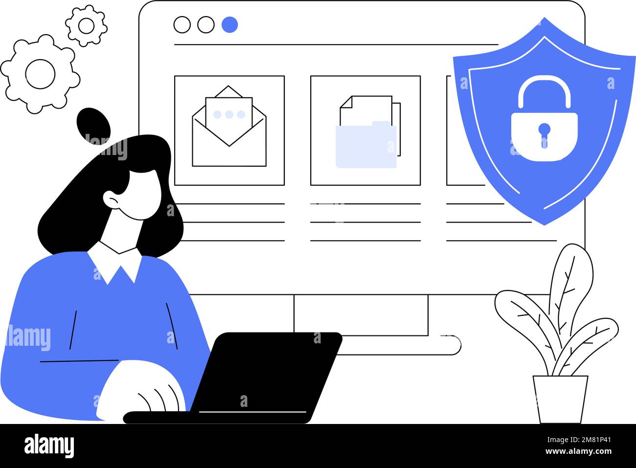 Digital ethics and privacy abstract concept vector illustration Stock ...