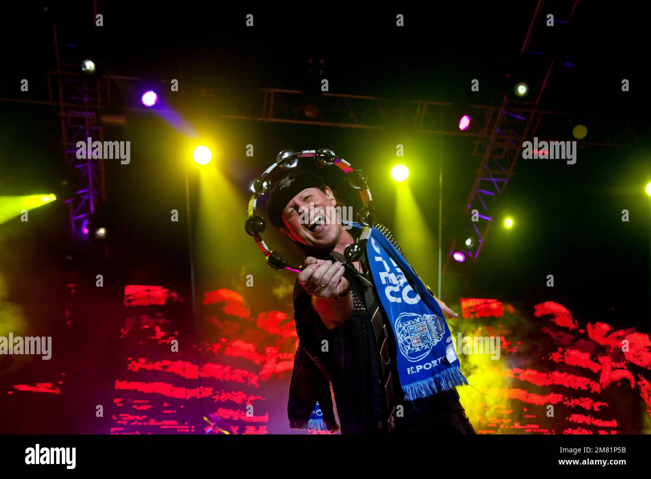 Klaus Meine, singer of the german rockband Scorpions live on stage ...