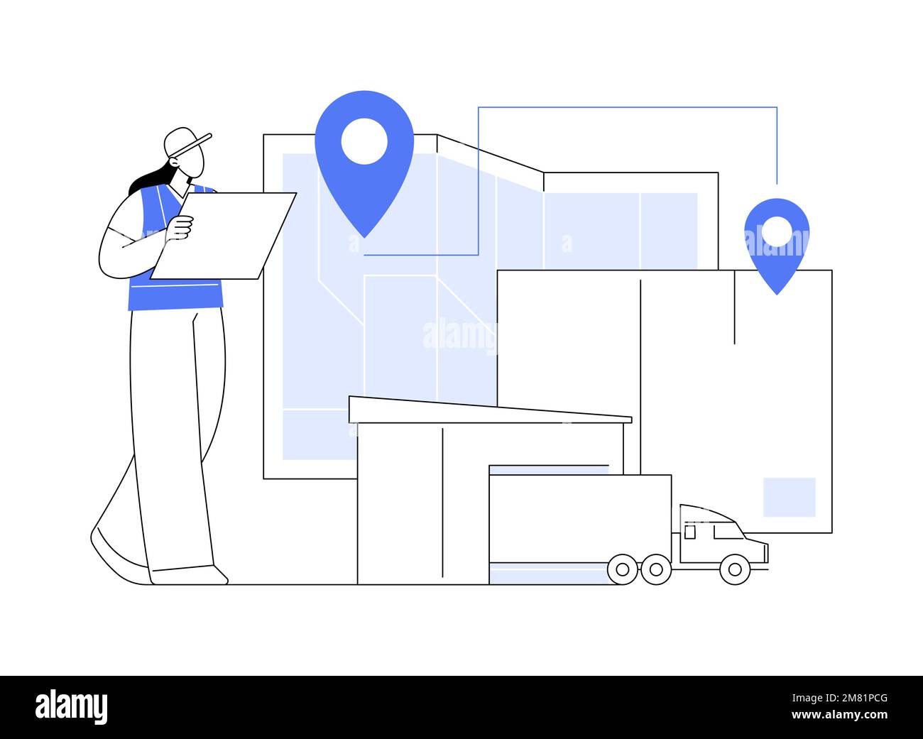 Transit warehouse abstract concept vector illustration Stock Vector ...