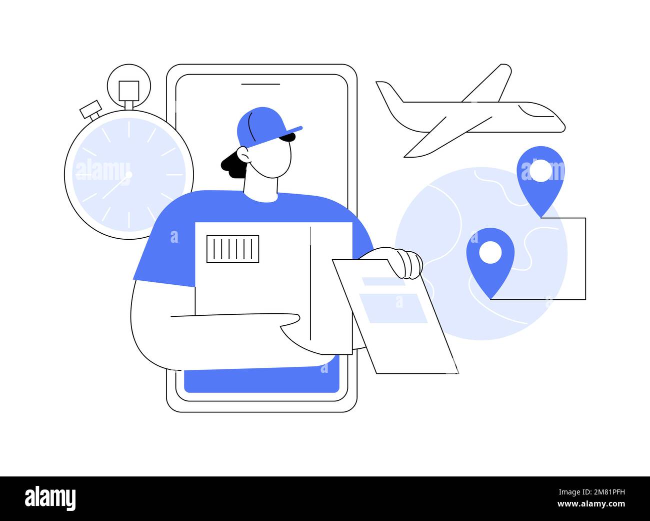 Express delivery service abstract concept vector illustration Stock ...