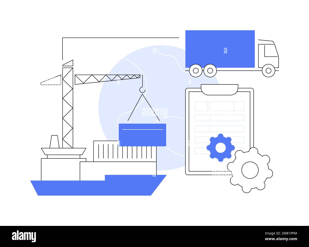 Import of goods and services abstract concept vector illustration Stock ...