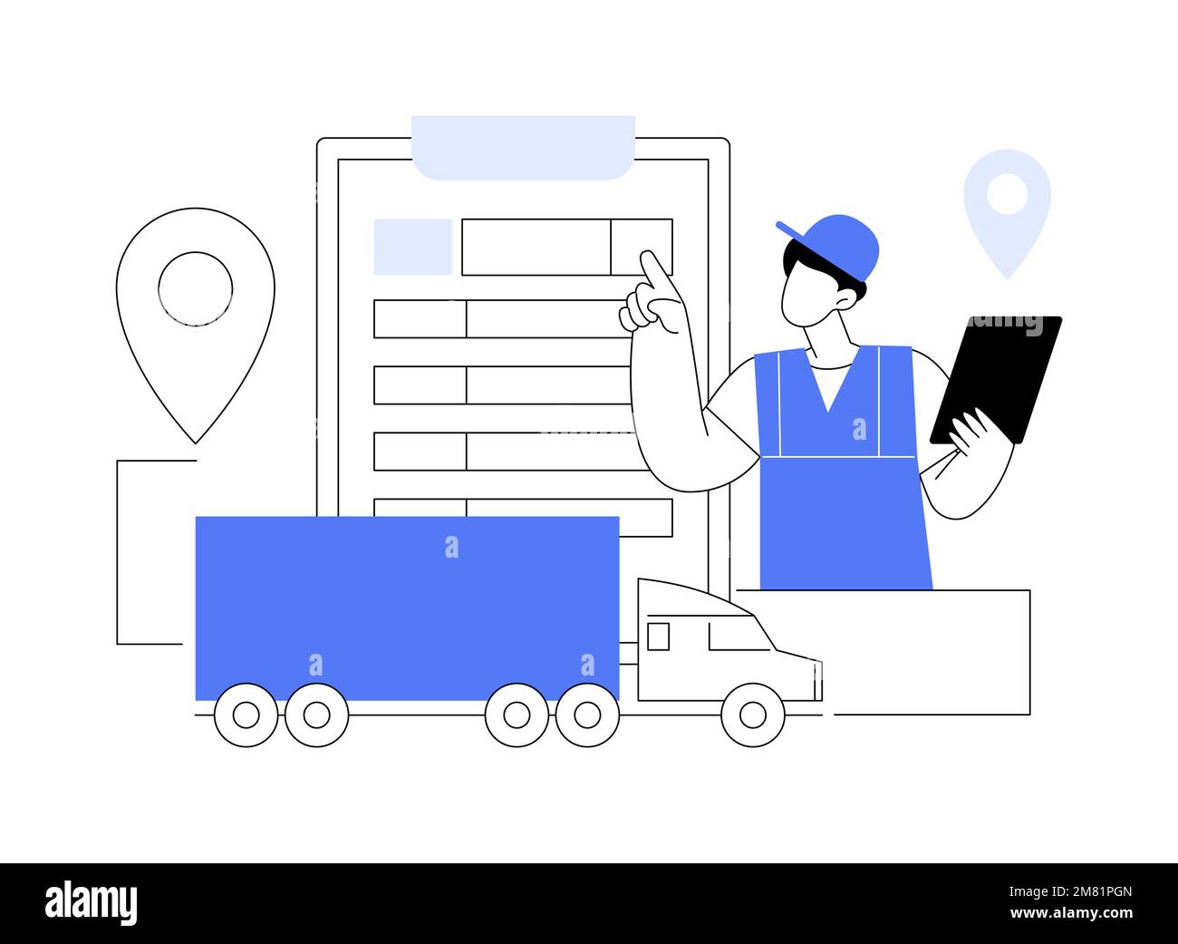 Road transport documents abstract concept vector illustration Stock ...