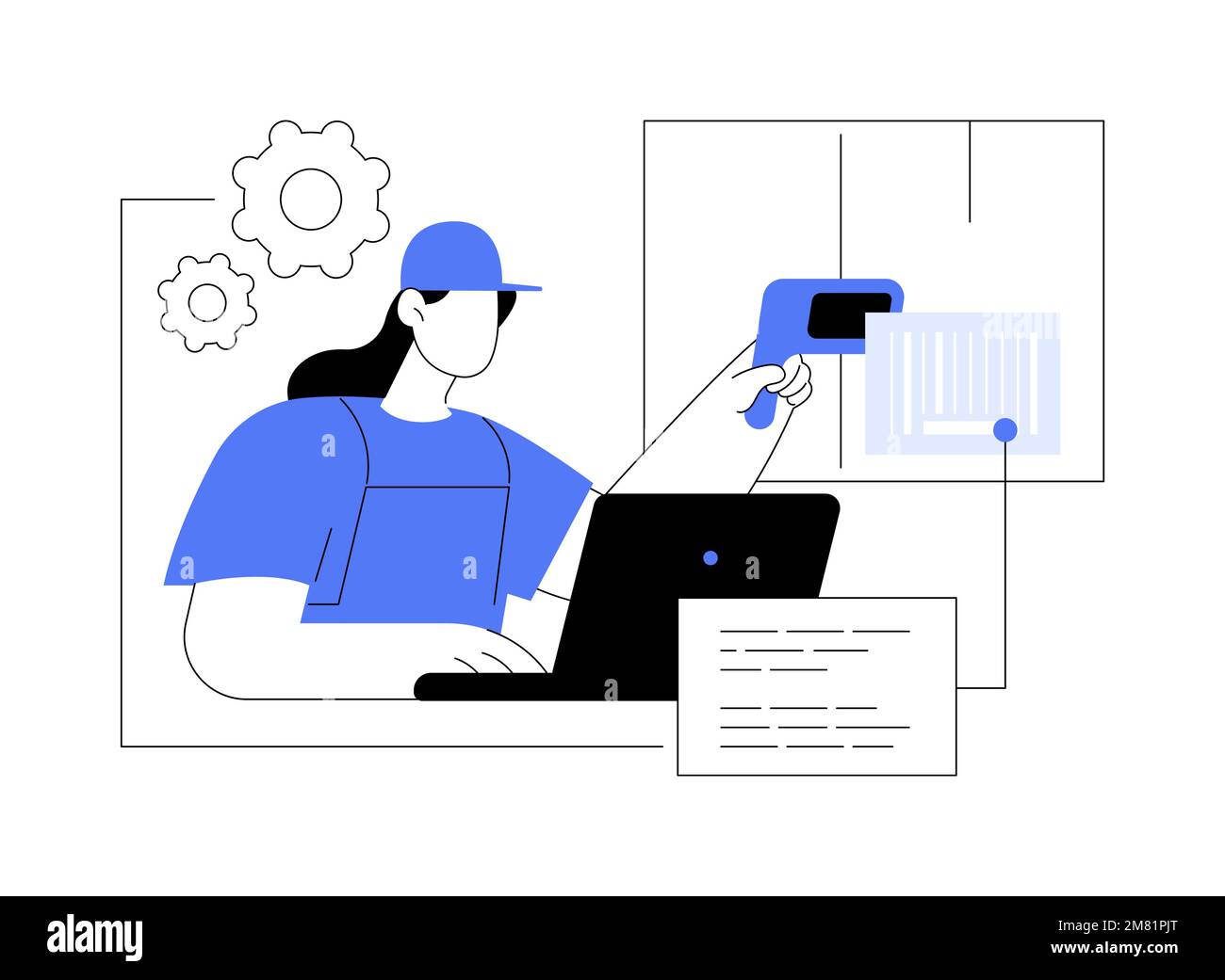 Barcode scanning abstract concept vector illustration Stock Vector ...