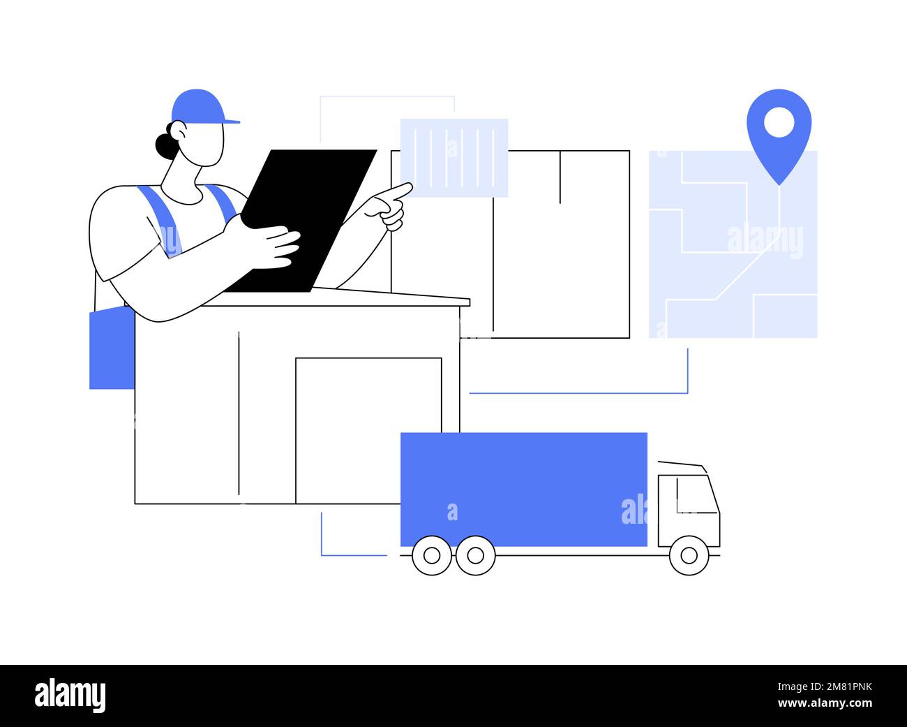 Warehouse logistics abstract concept vector illustration Stock Vector ...