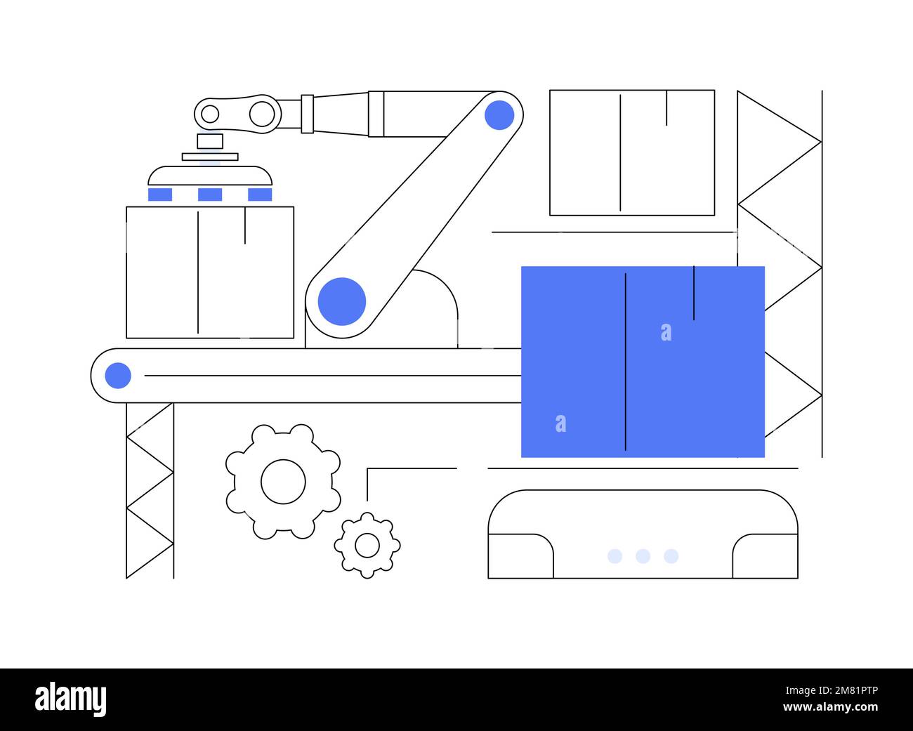 Warehouse robotization abstract concept vector illustration Stock ...