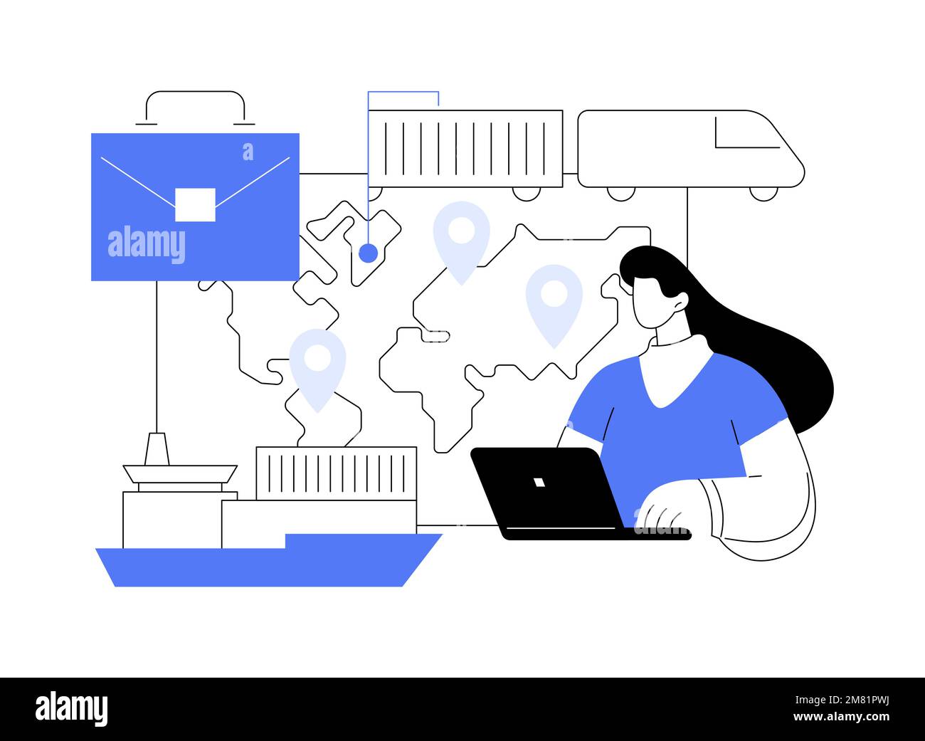 Business logistics abstract concept vector illustration Stock Vector ...