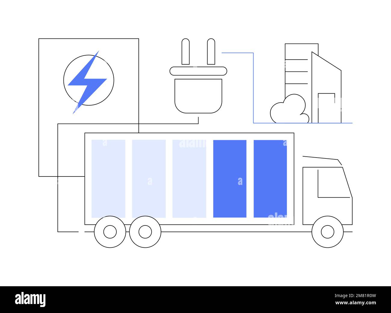 Electric trucks abstract concept vector illustration Stock Vector Image ...