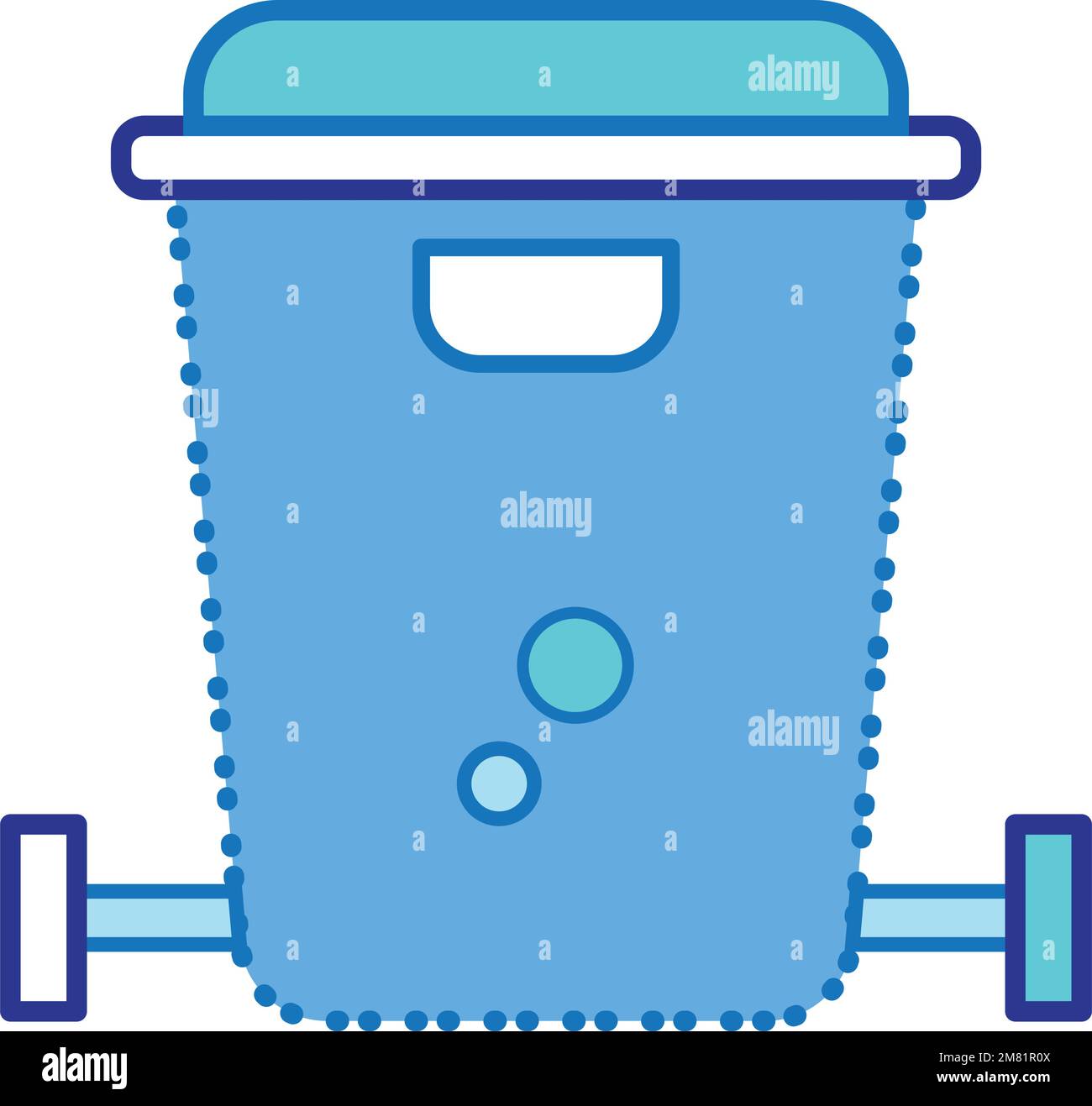 Isolated blue trash can cleanliness icon Vector Stock Vector Image ...