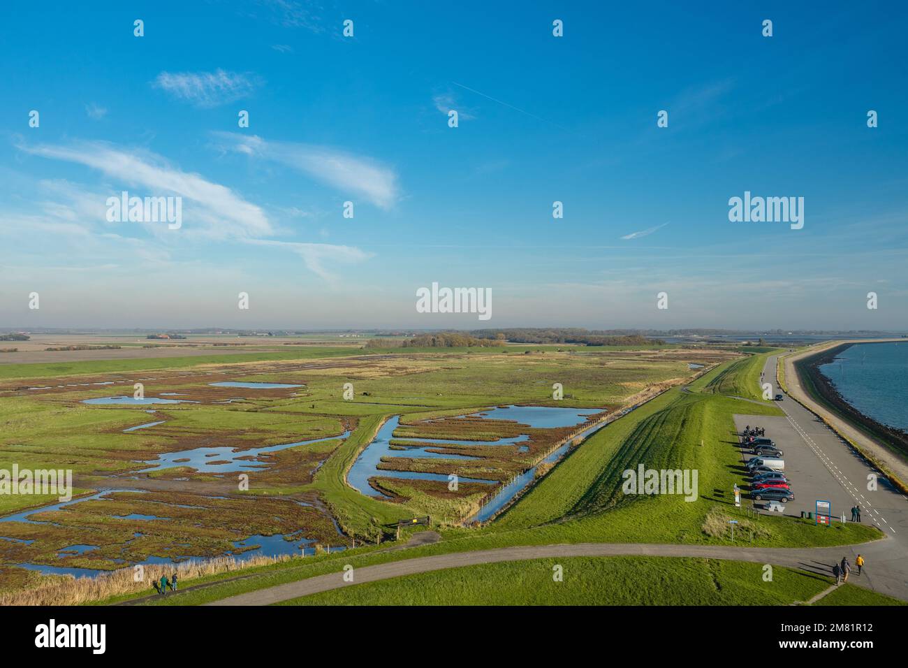 Overview from the wetlands in Burgh-Haamstede, from the Plompe tower ...