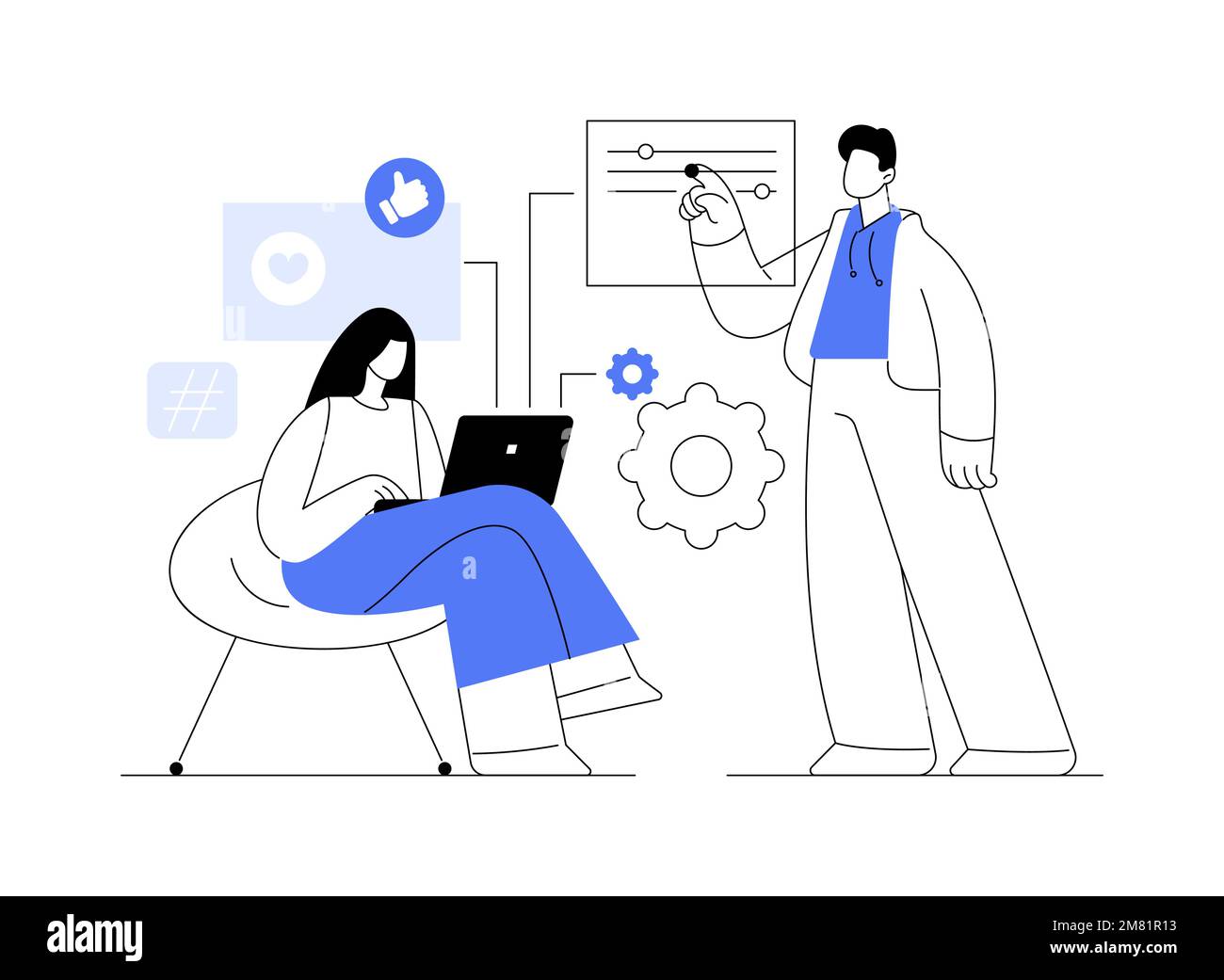 Social Network Monitoring Abstract Concept Vector Illustration Stock Vector Image And Art Alamy