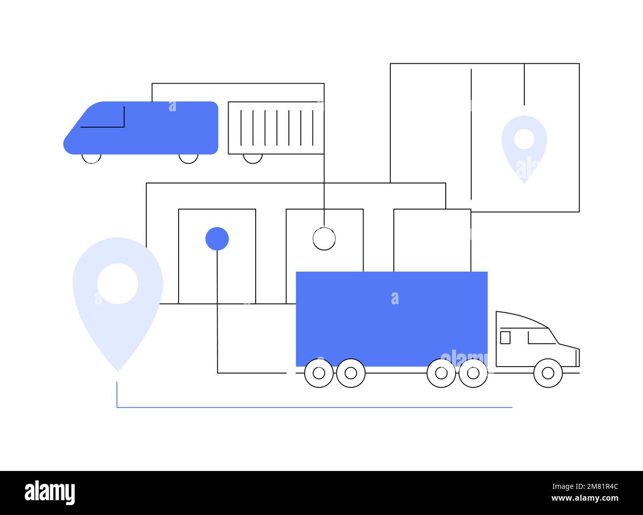 Logistics hub abstract concept vector illustration Stock Vector Image ...