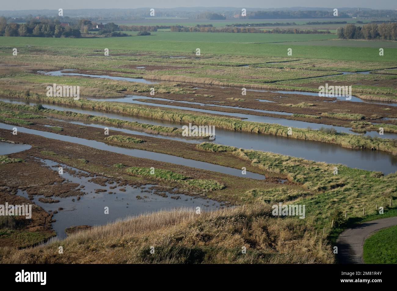 Overview from the wetlands in Burgh-Haamstede, from the Plompe tower ...