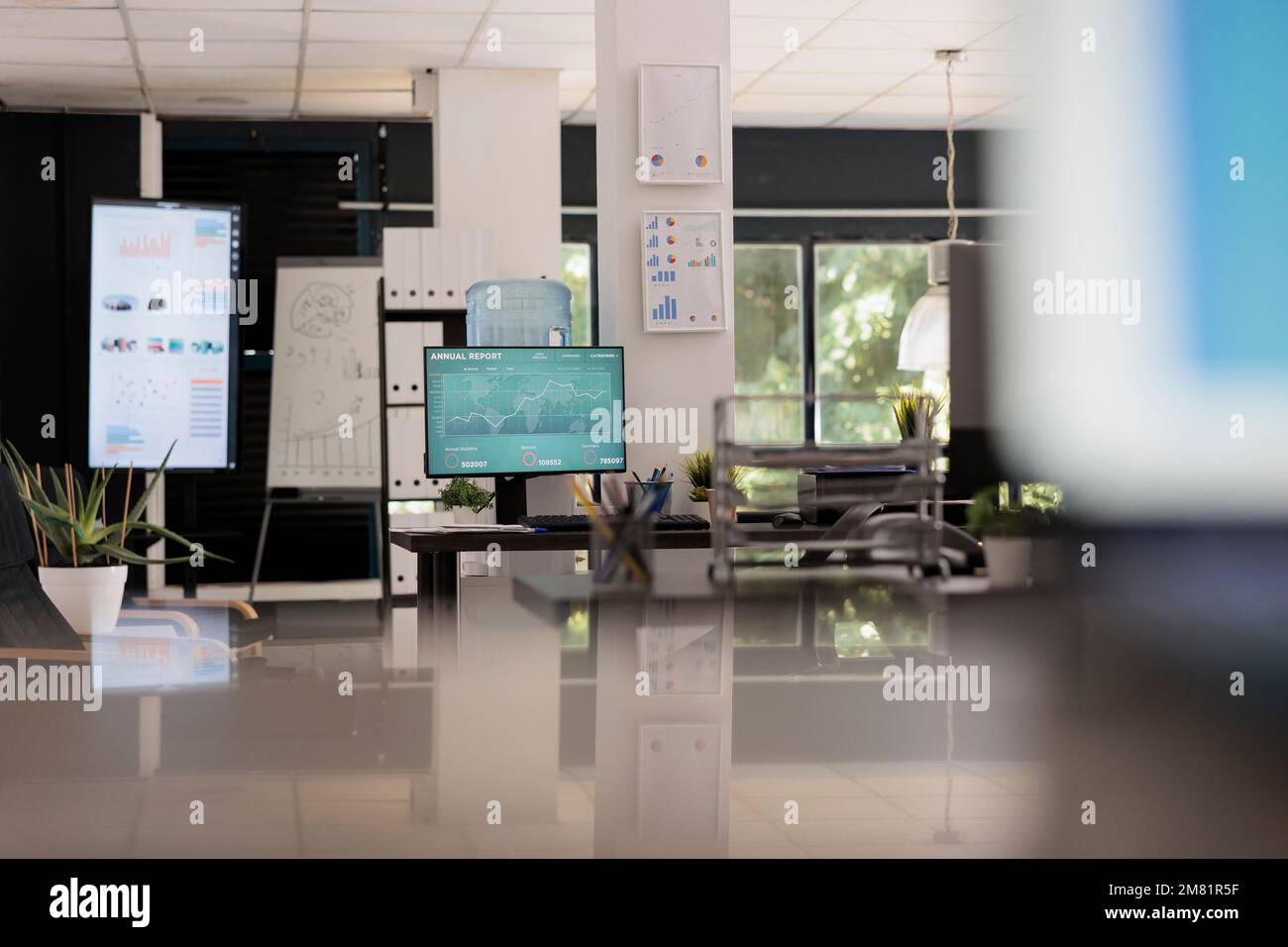 Modern software that analyzes sales data chart growth in a modern ...