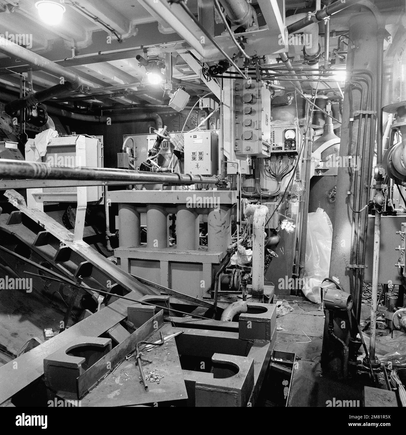 Auxiliary machine room 1 Black and White Stock Photos & Images - Alamy