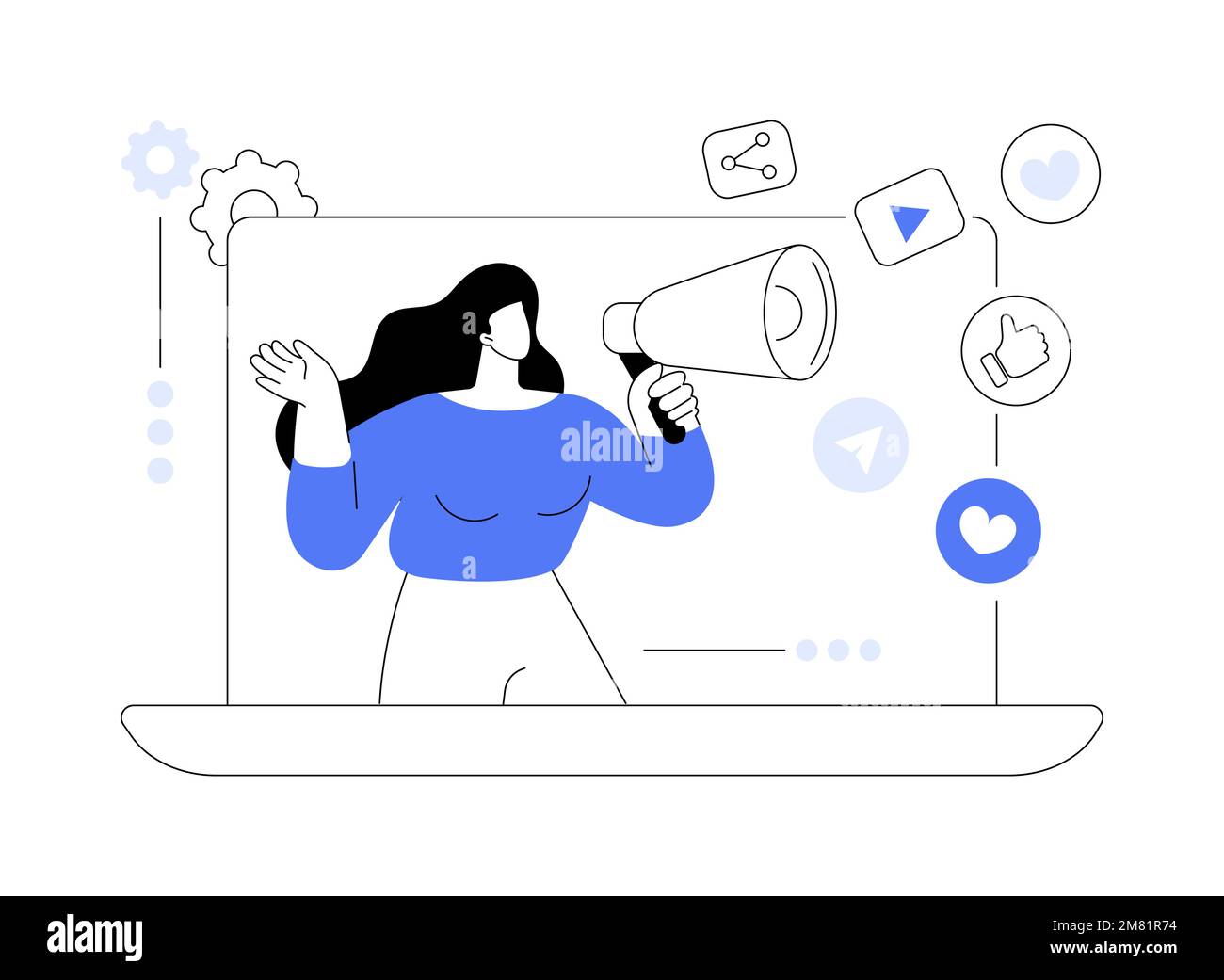 Social network promotion abstract concept vector illustration Stock ...