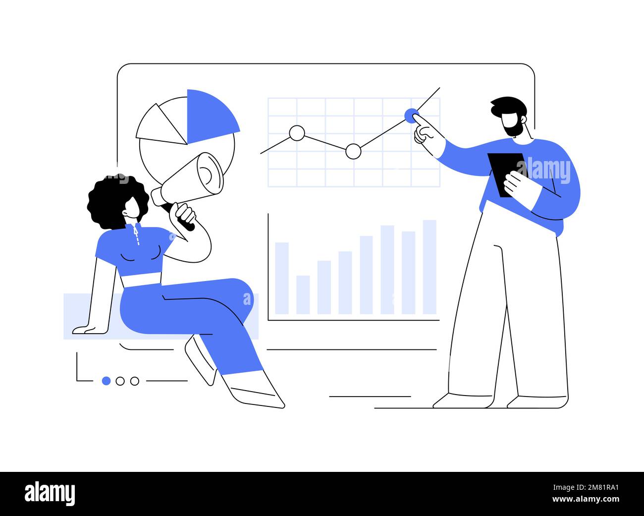 Marketing campaign management abstract concept vector illustration ...