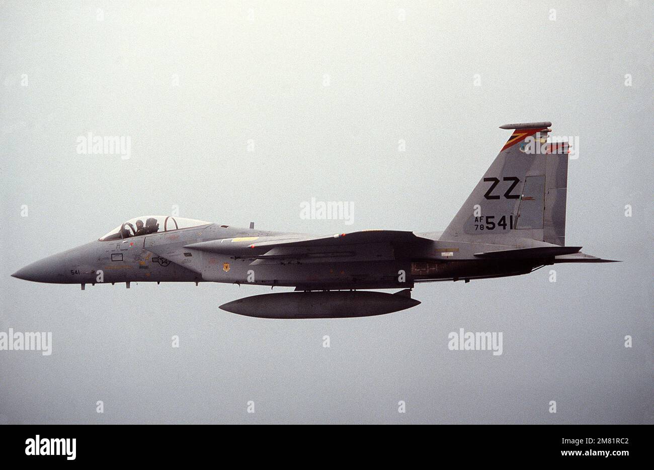 An Air To Air Left Side View Of An F 15 Eagle Aircraft Assigned To The