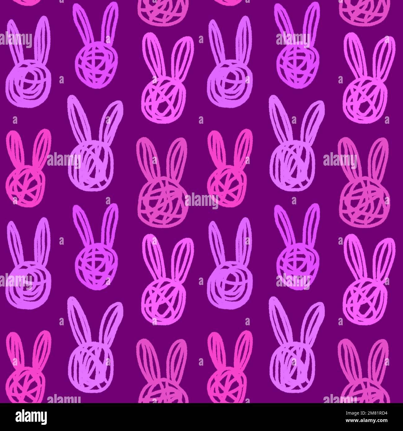 Abstract animals seamless rabbit bunnies pattern for wrapping paper and ...