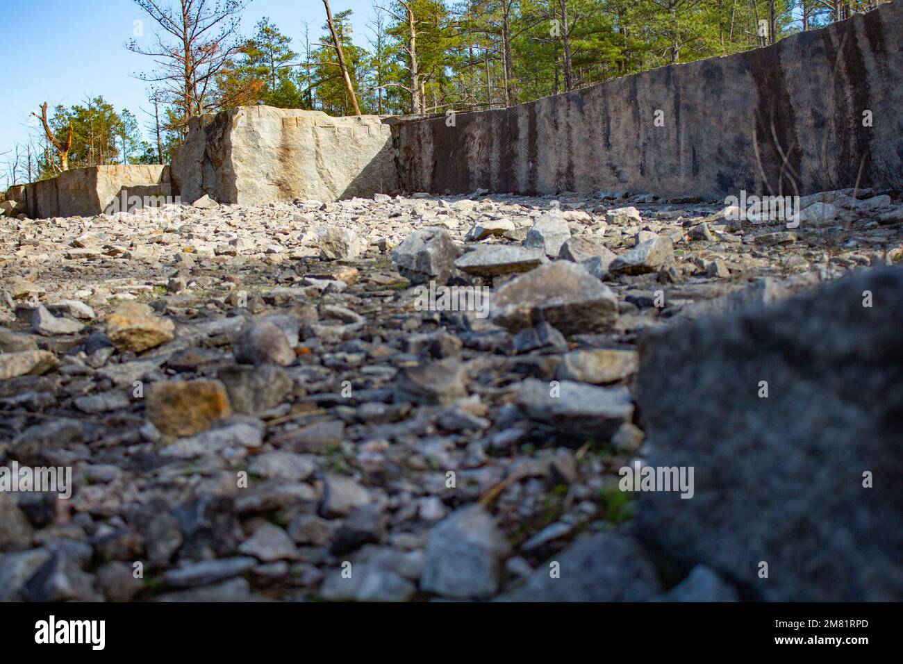 The edge of an old stone quarry in Atlanta, Georgia Stock Photo - Alamy