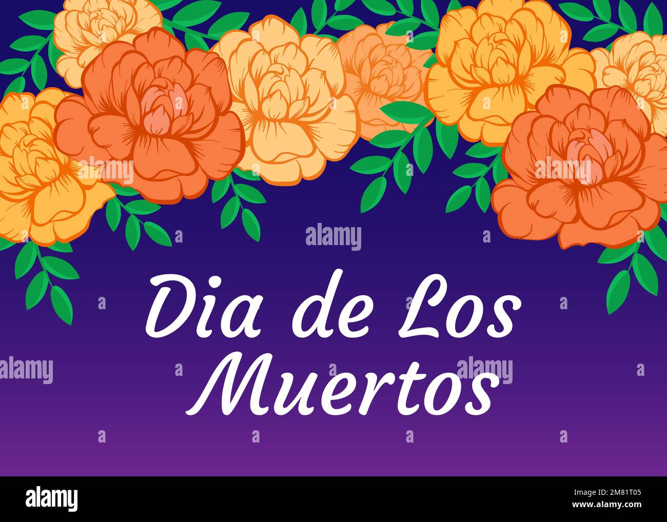 Marigolds garlands Stock Vector Images - Alamy