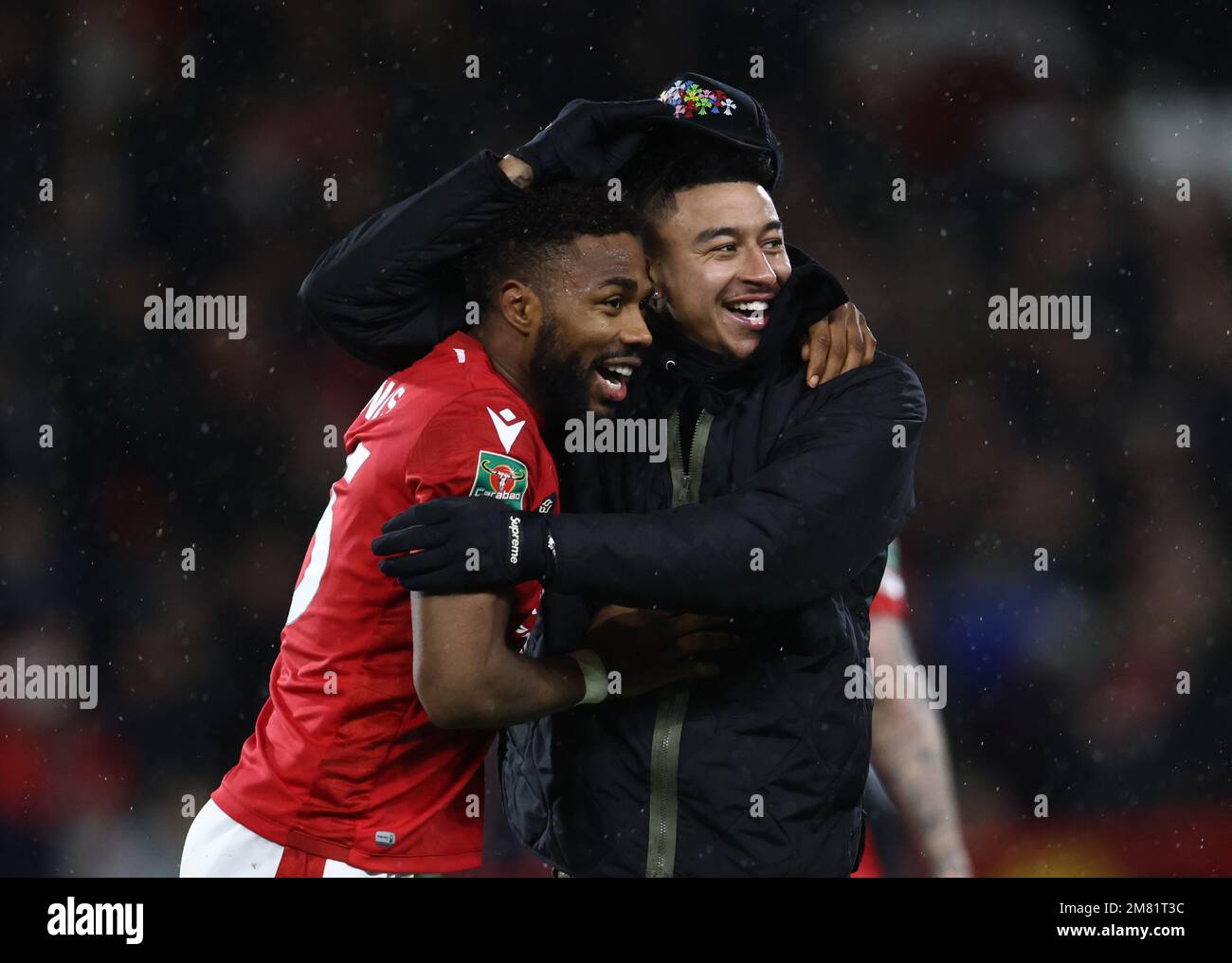 Nottingham, England, 11th January 2023. Jesse Lingaard celebrates with ...
