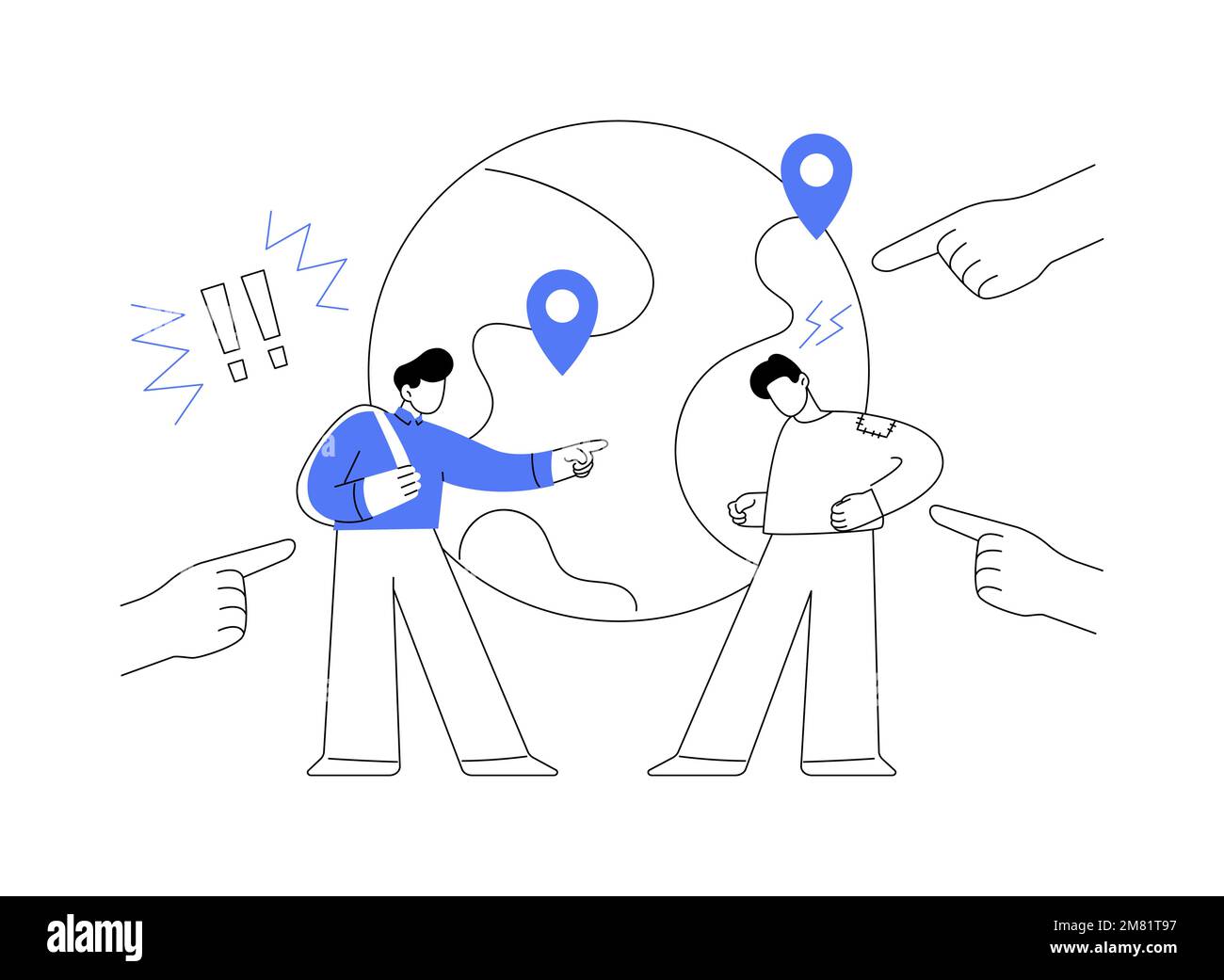 Social conflict abstract concept vector illustration Stock Vector Image ...