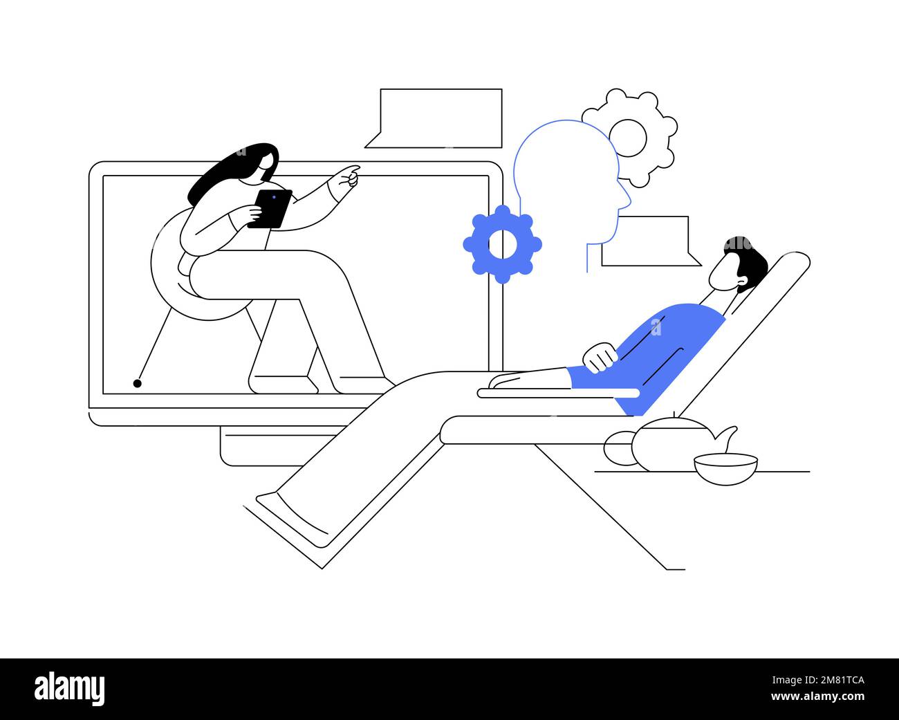 Online therapy abstract concept vector illustration Stock Vector Image ...