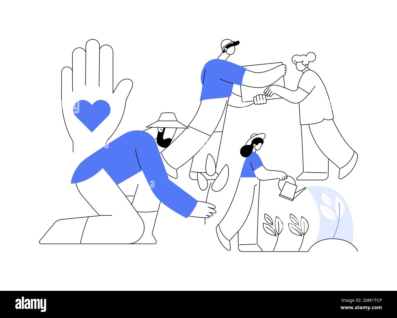 Social participation abstract concept vector illustration Stock Vector ...