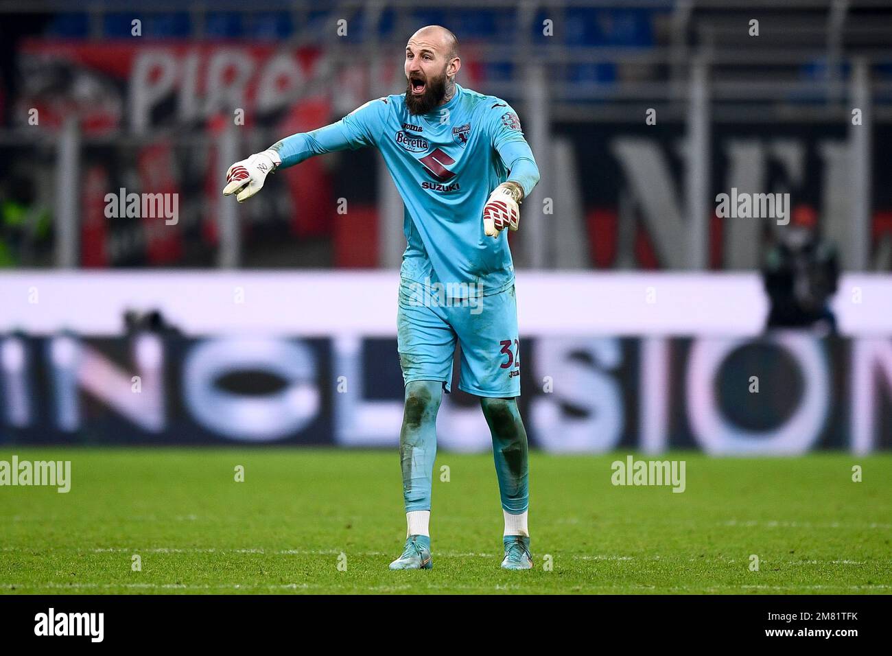 Milan, Italy. 11 January 2023. Vanja Milinkovic-Savic of Torino FC ...