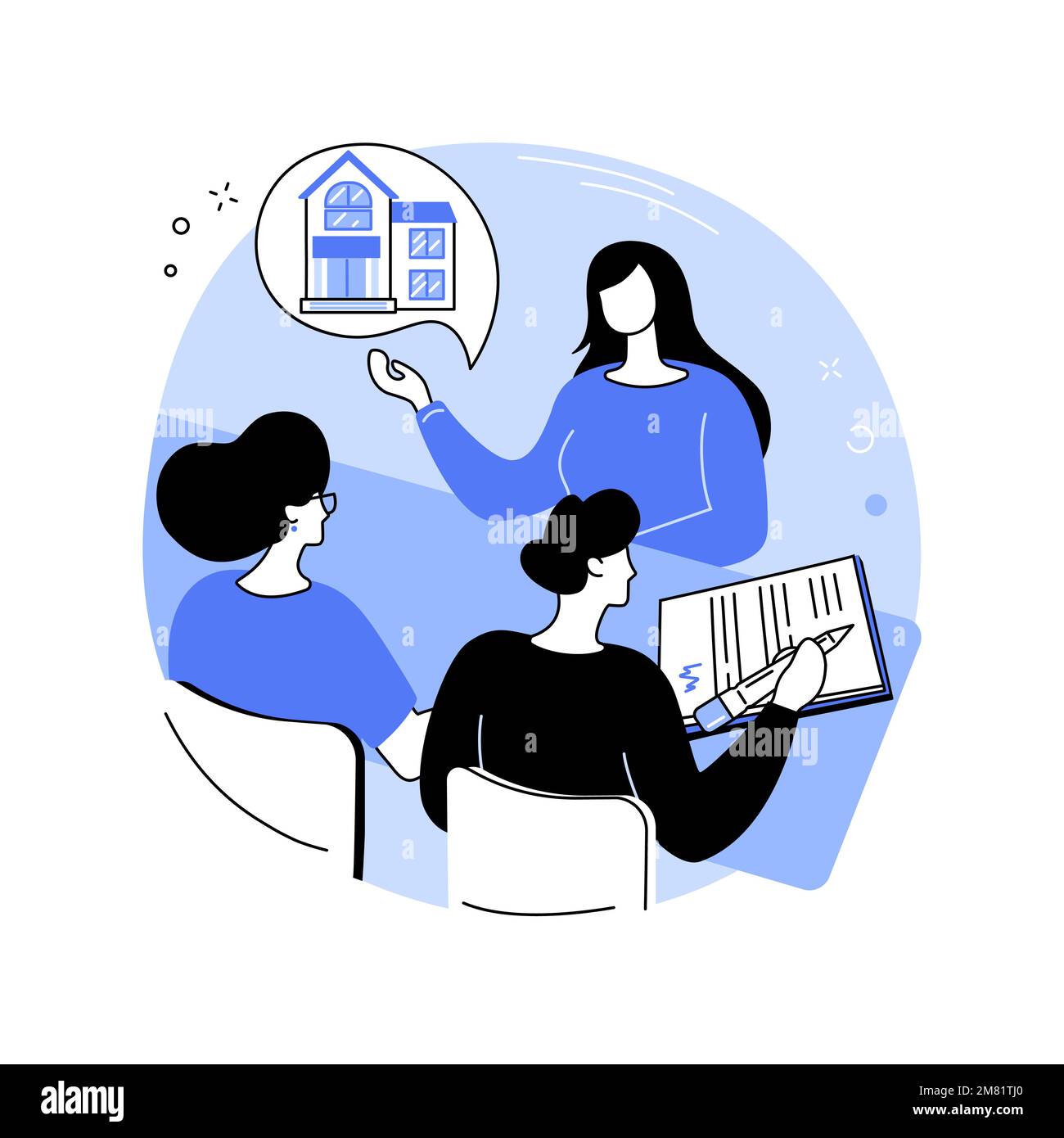 Signing contract isolated cartoon vector illustrations Stock Vector ...