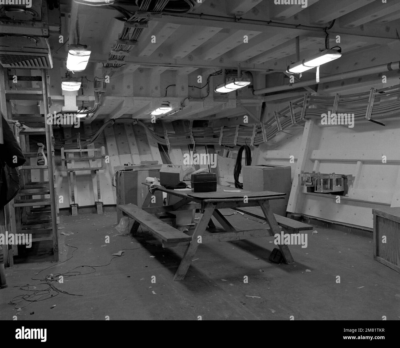 The tactical towed array sonar and bathythermograph room aboard the ...